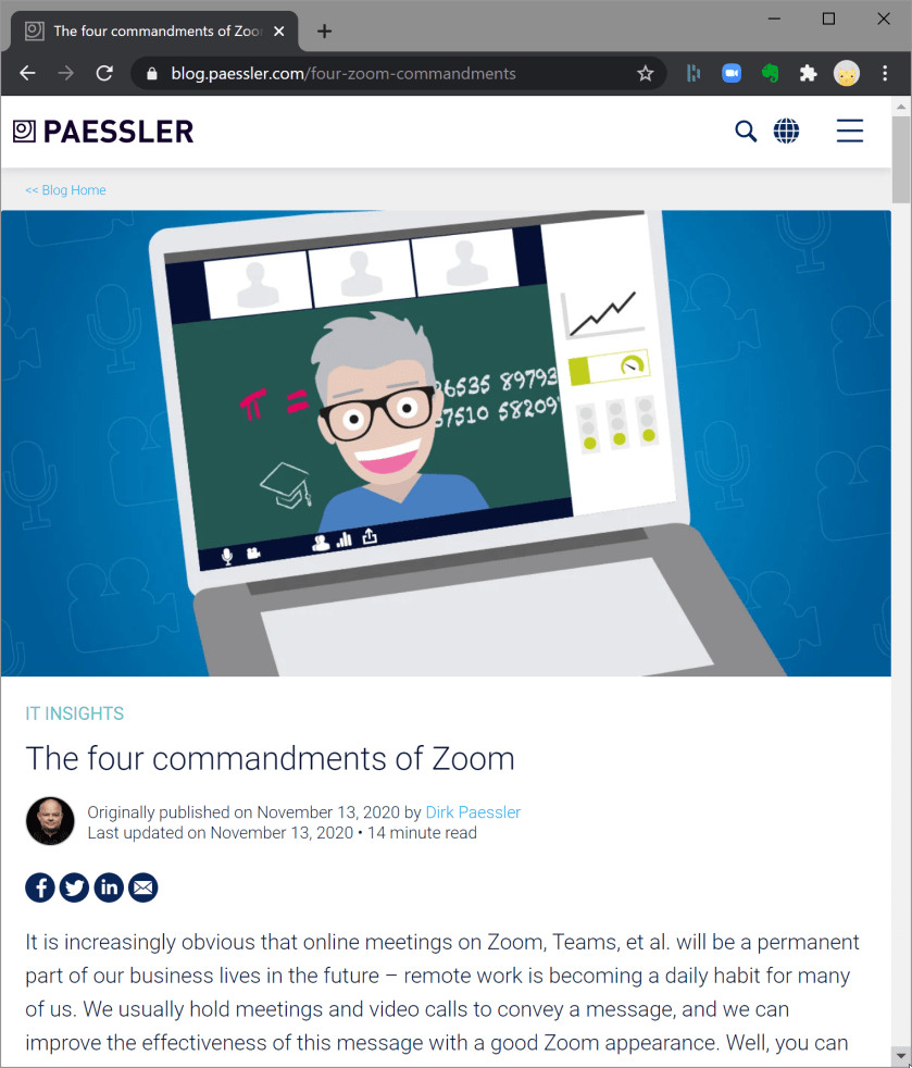 The four commandments of Zoom – Dirk Paessler's Personal Blog
